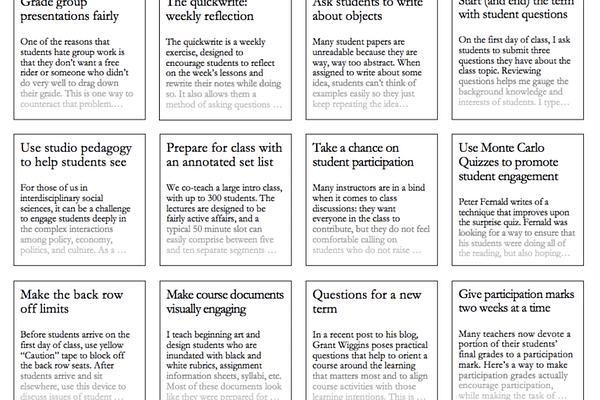 Small Teaching – Teaching in Higher Ed