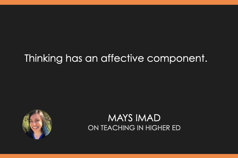 Rethinking Critical Thinking, with Mays Imad – Teaching in Higher Ed